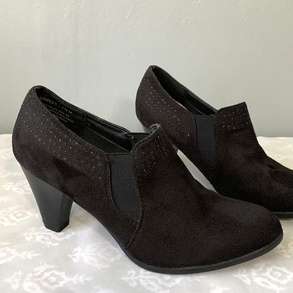 Laura Ashley | Shoes | Laura Ashley Womens 75 Black Suede Leather La ...
